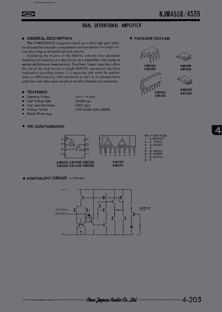 NJM4558D_327737.PDF Datasheet Download --- IC-ON-LINE
