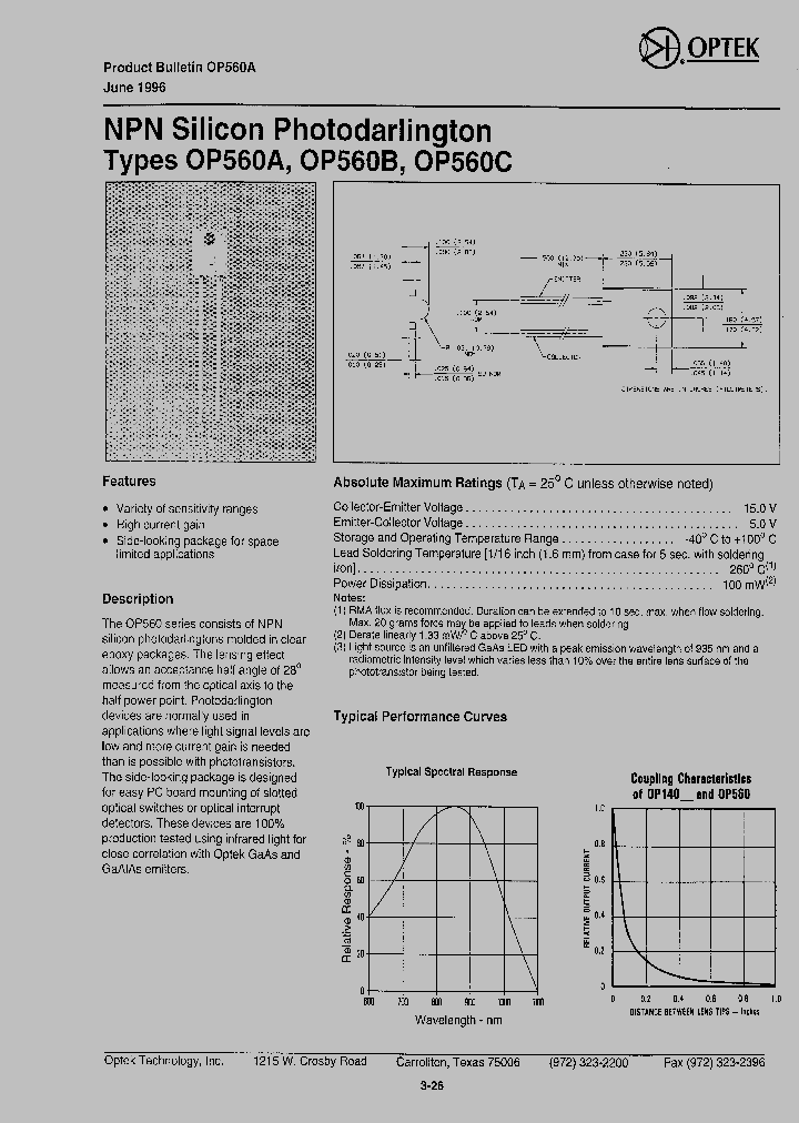 OP560A_350525.PDF Datasheet Download --- IC-ON-LINE