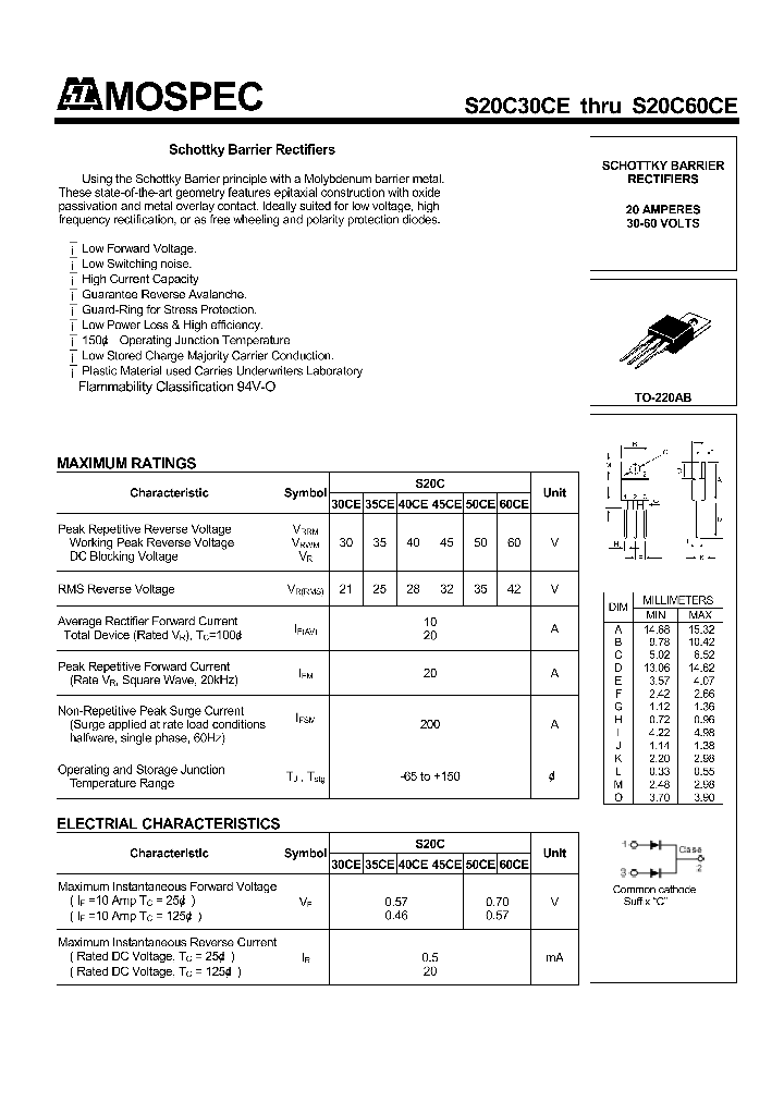 S20C40_375879.PDF Datasheet Download --- IC-ON-LINE