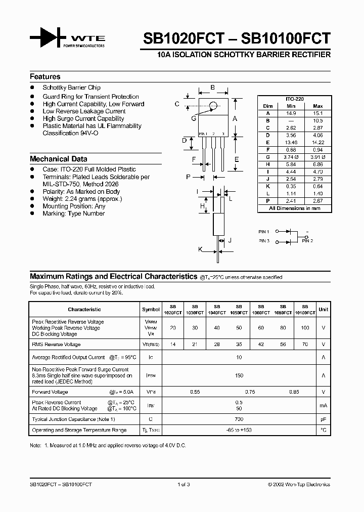 SB1060FCT_328281.PDF Datasheet Download --- IC-ON-LINE