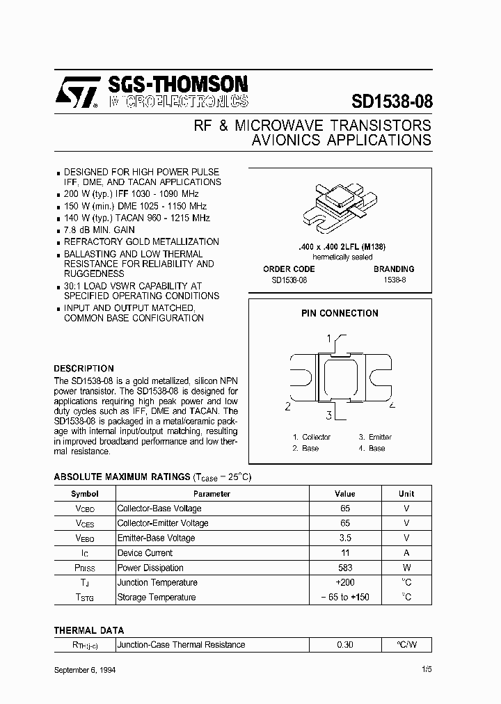 SD1538-08_372322.PDF Datasheet Download --- IC-ON-LINE