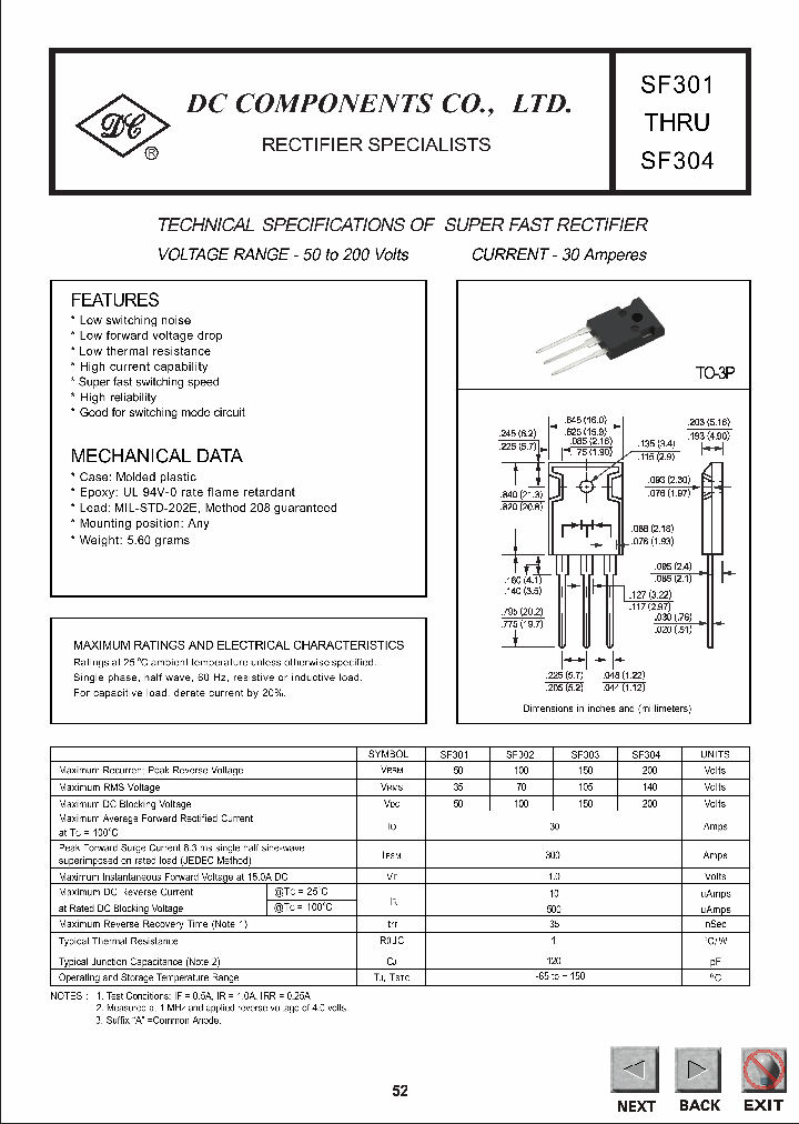 SF304_319140.PDF Datasheet Download --- IC-ON-LINE