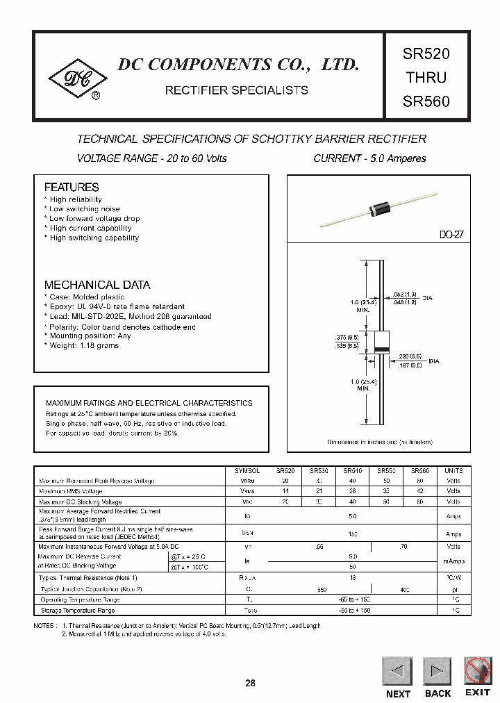SR540_351144.PDF Datasheet Download --- IC-ON-LINE