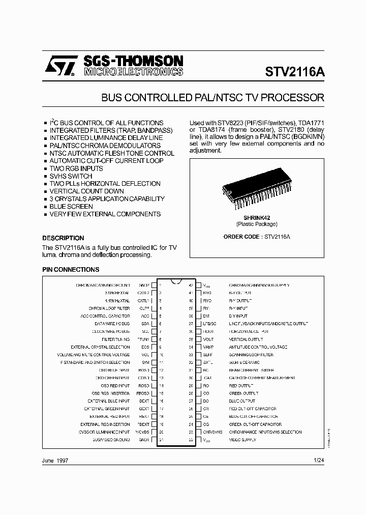 STV2116A_189162.PDF Datasheet Download --- IC-ON-LINE