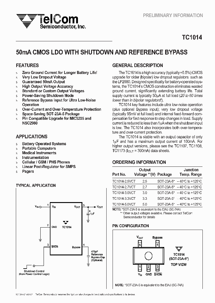 TC1014-27VCT_182690.PDF Datasheet Download --- IC-ON-LINE