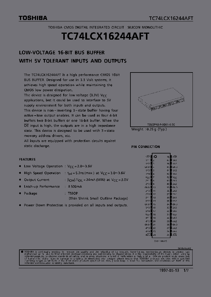 TC74LCX16244AFT_200286.PDF Datasheet Download --- IC-ON-LINE