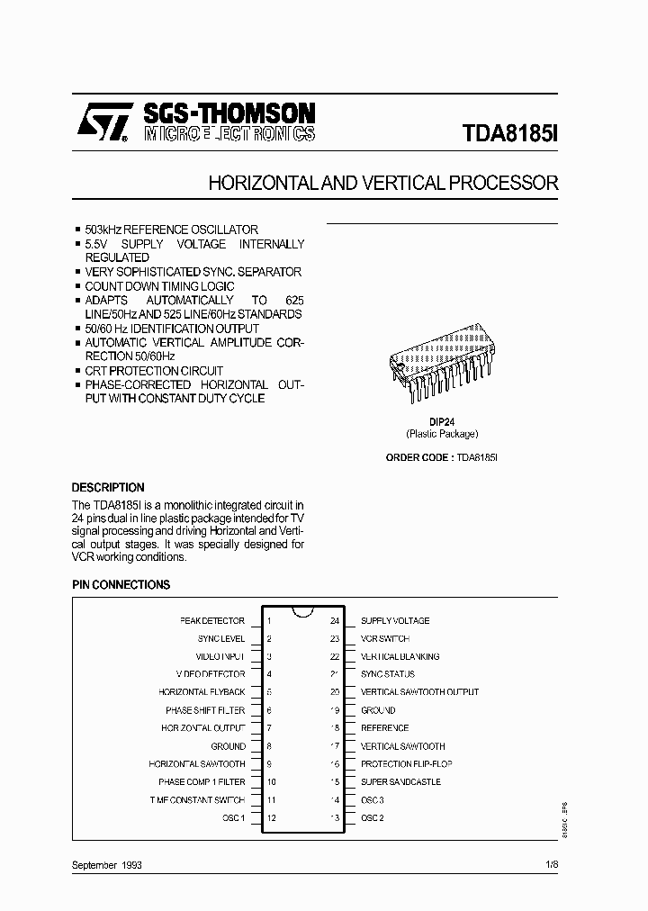 TDA8185I_379109.PDF Datasheet Download --- IC-ON-LINE