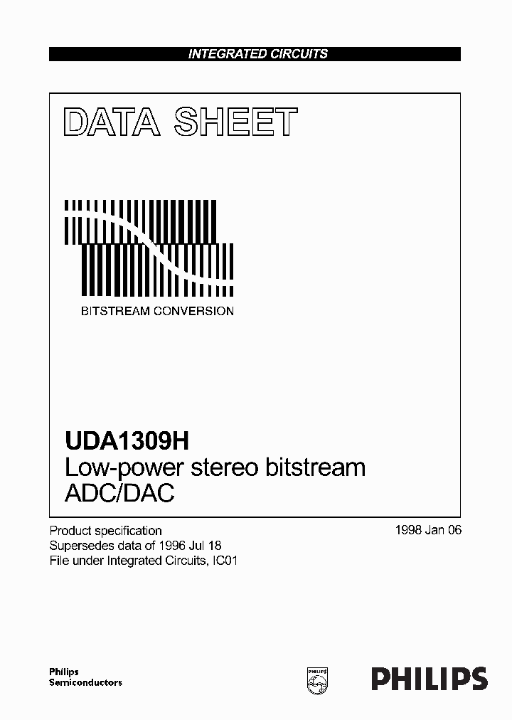 UDA1309H_341212.PDF Datasheet Download --- IC-ON-LINE