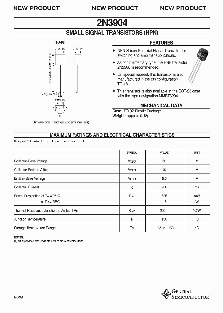 2N3904_427205.PDF Datasheet Download --- IC-ON-LINE