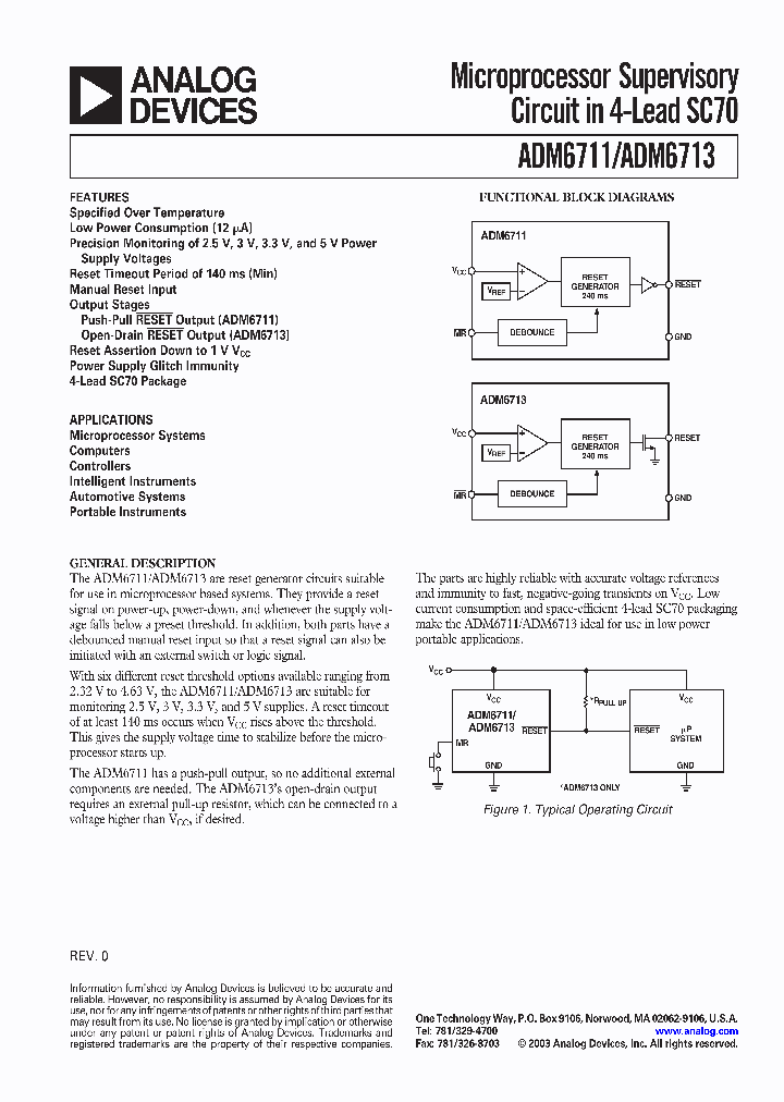 ADM6711LAKS-REEL7_387575.PDF Datasheet Download --- IC-ON-LINE