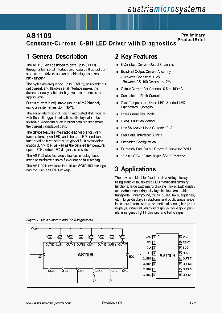 AS1109_397726.PDF Datasheet Download --- IC-ON-LINE