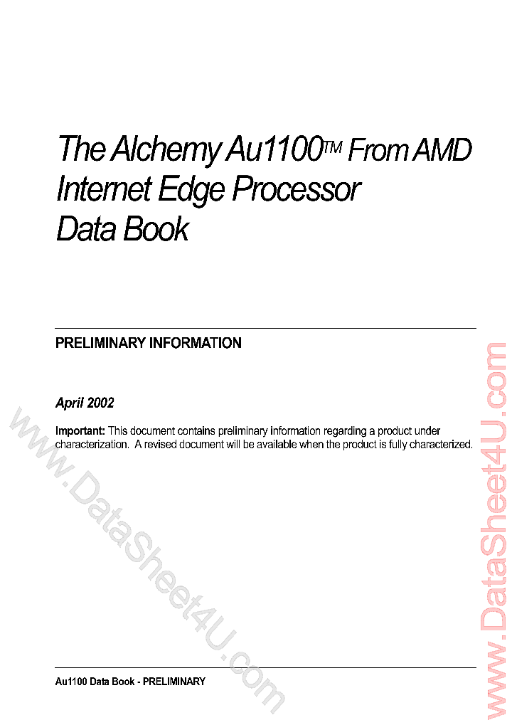 AU1100_402944.PDF Datasheet Download --- IC-ON-LINE