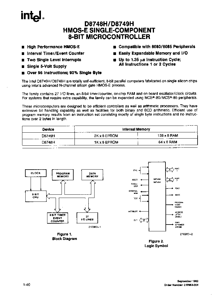 D8748H_107769.PDF Datasheet Download --- IC-ON-LINE