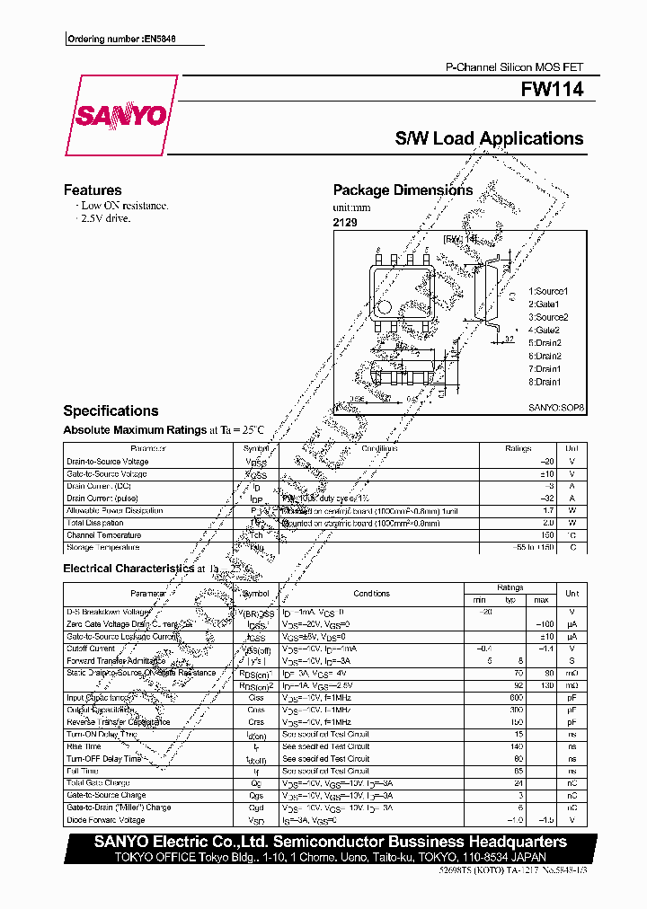FW114_429010.PDF Datasheet Download --- IC-ON-LINE