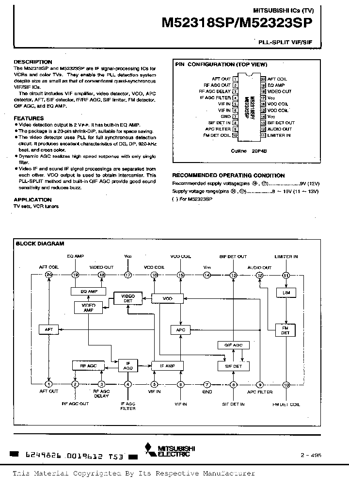 M52323SP_340430.PDF Datasheet Download --- IC-ON-LINE
