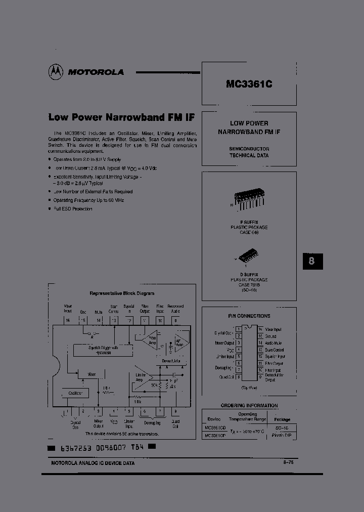 MC3361CD_391646.PDF Datasheet Download --- IC-ON-LINE