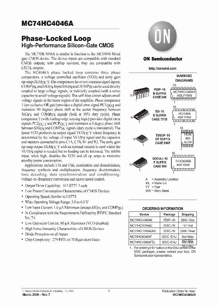74HC4046_13617.PDF Datasheet Download --- IC-ON-LINE