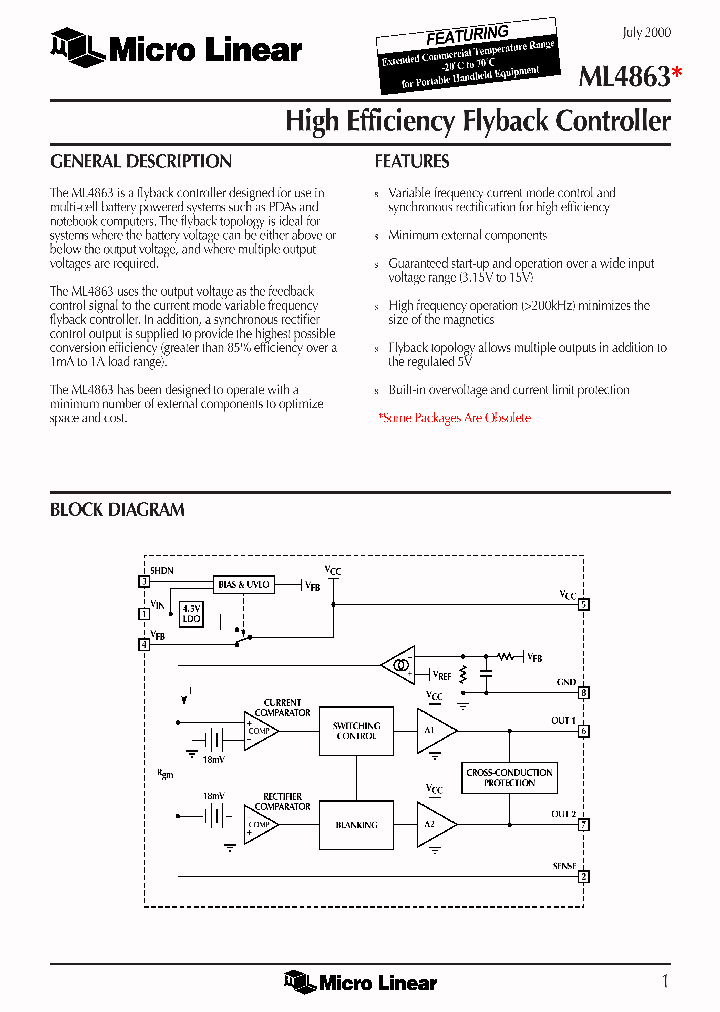 ML4863ES_401707.PDF Datasheet Download --- IC-ON-LINE