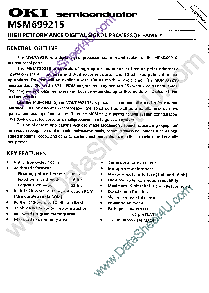 MSM699215_395065.PDF Datasheet Download --- IC-ON-LINE
