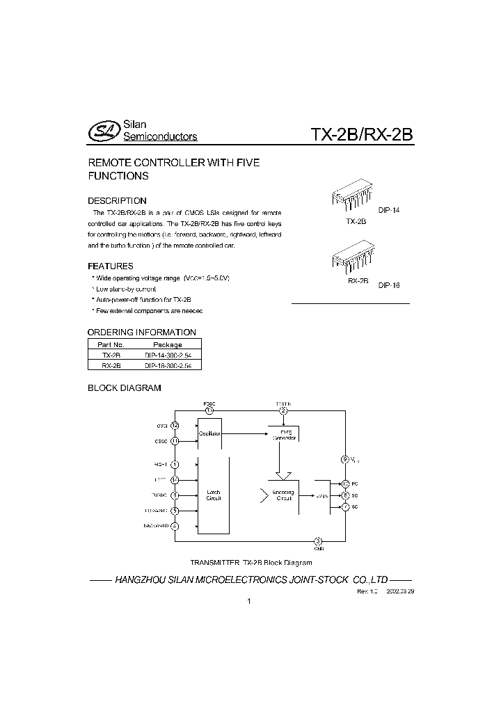 RX-2B_392703.PDF Datasheet Download --- IC-ON-LINE