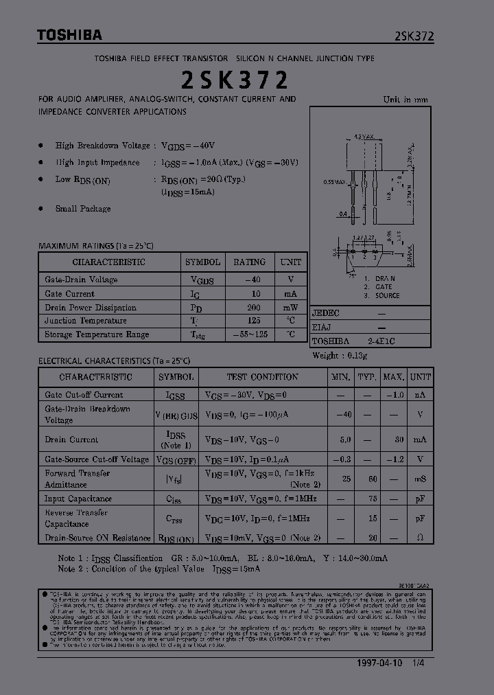 2SK372_484601.PDF Datasheet Download --- IC-ON-LINE