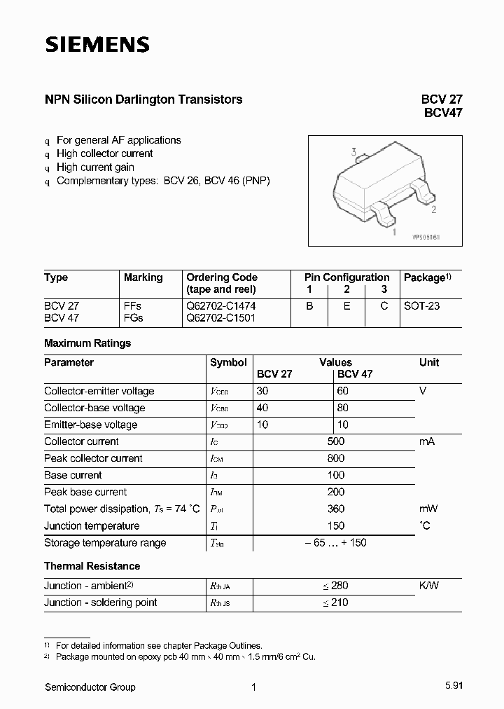BCV47_450627.PDF Datasheet Download --- IC-ON-LINE