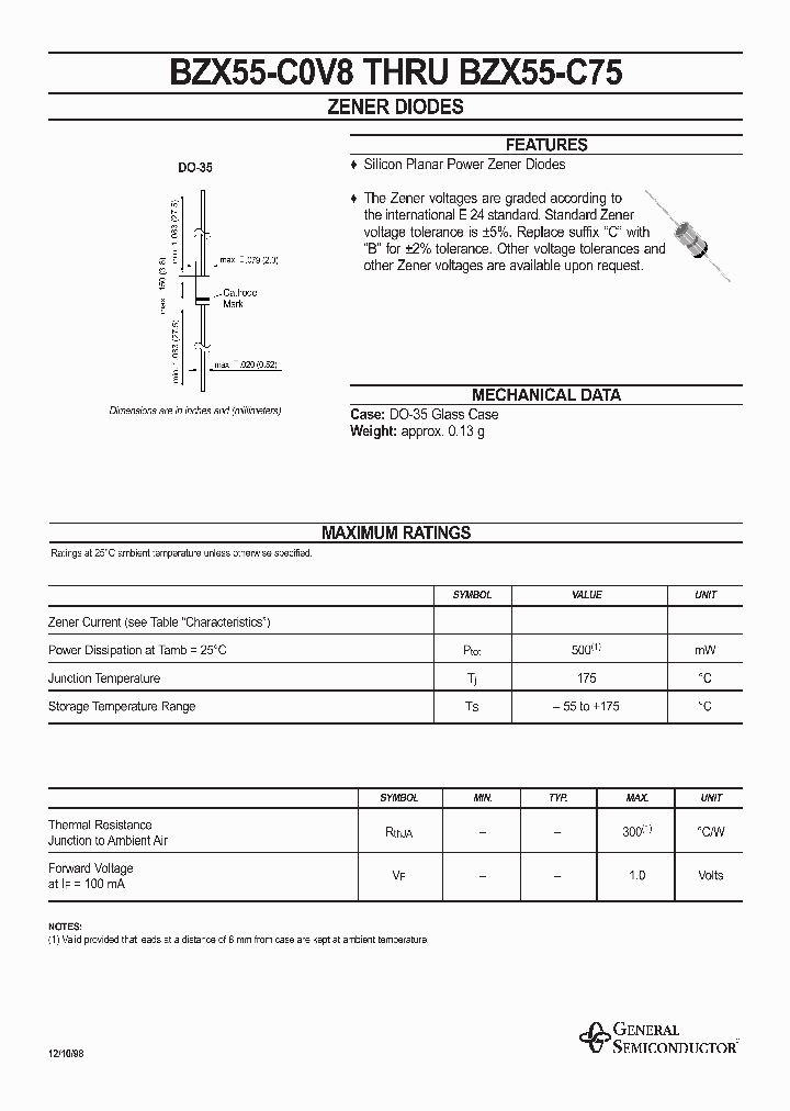 BZX55-C4V7_462452.PDF Datasheet Download --- IC-ON-LINE