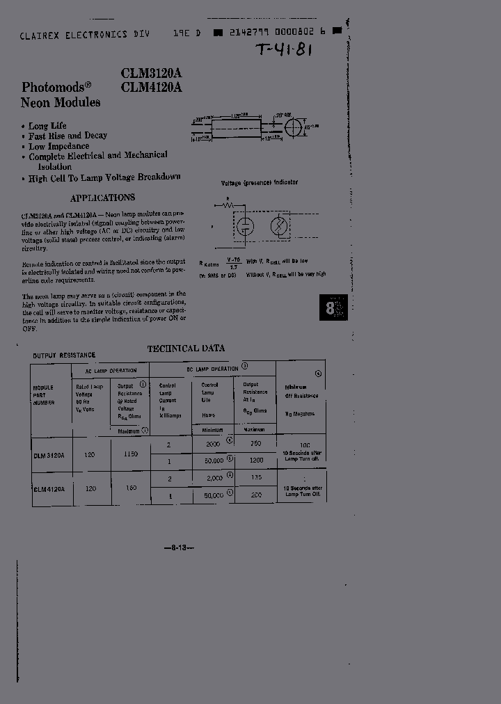CLM4120A_437245.PDF Datasheet Download --- IC-ON-LINE