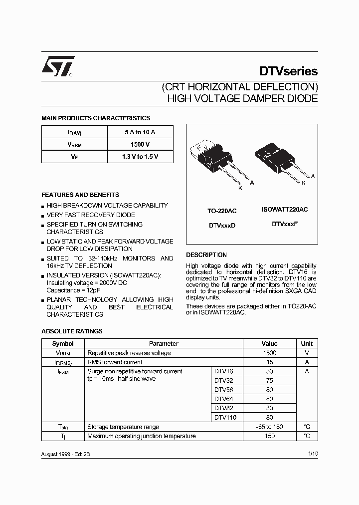DTV_441456.PDF Datasheet Download --- IC-ON-LINE