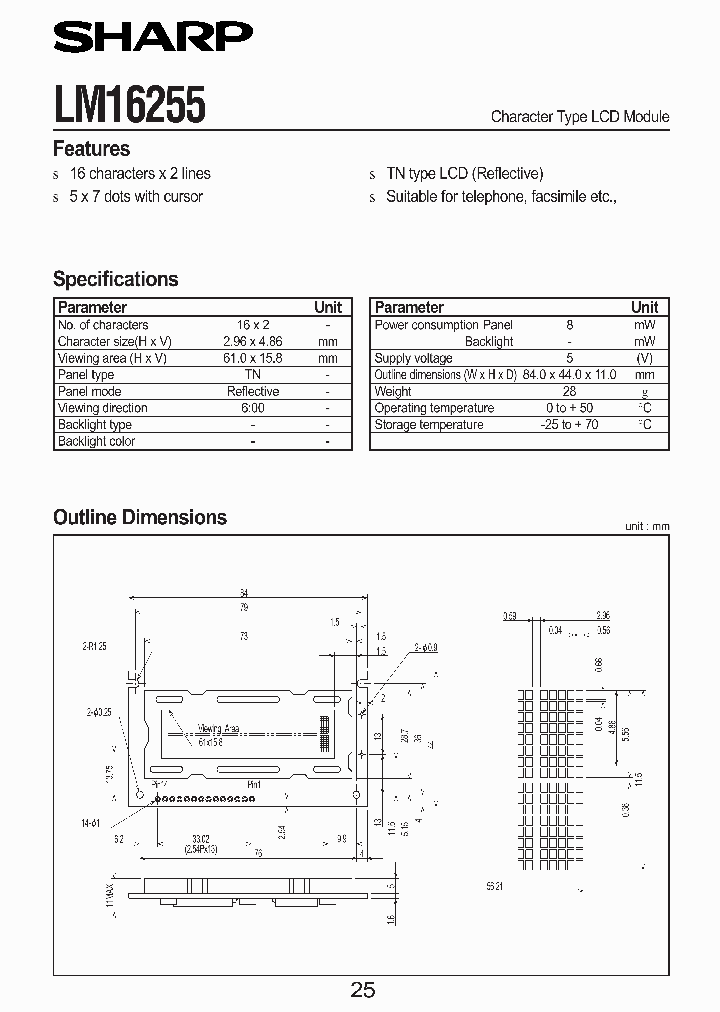 LM16255_462963.PDF Datasheet Download --- IC-ON-LINE