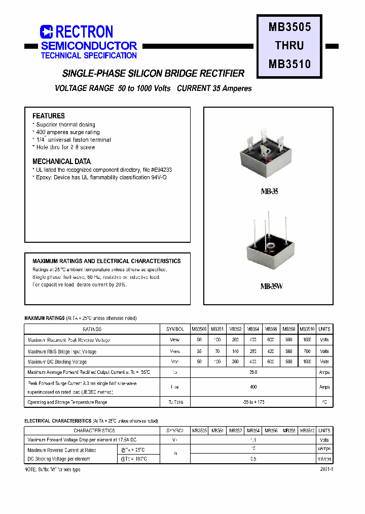 MB3505_460411.PDF Datasheet Download --- IC-ON-LINE