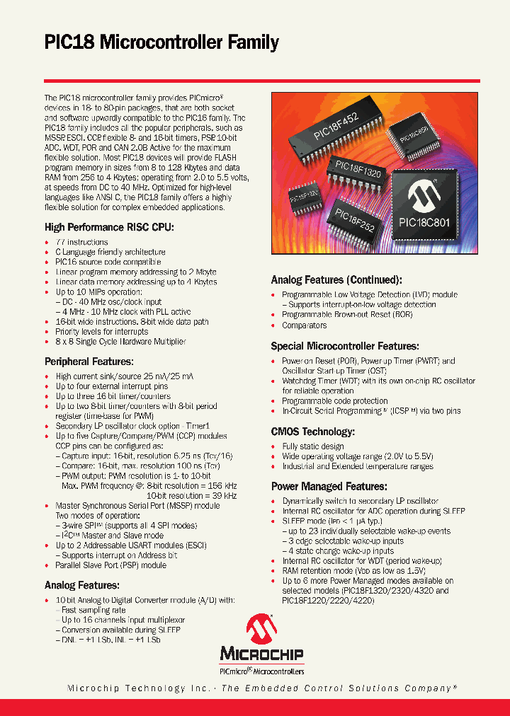 PIC18F242_100598.PDF Datasheet Download --- IC-ON-LINE