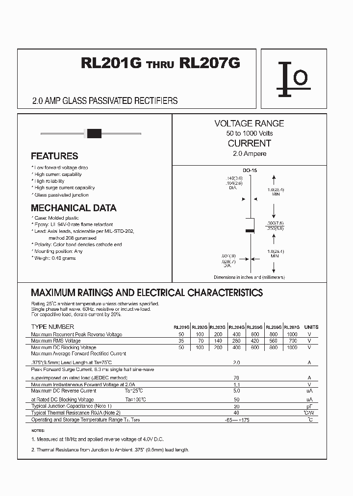 RL201G_435405.PDF Datasheet Download --- IC-ON-LINE