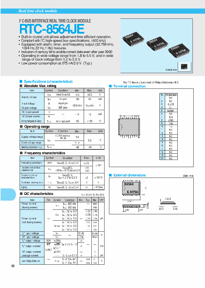RTC-8564JE_464366.PDF Datasheet Download --- IC-ON-LINE