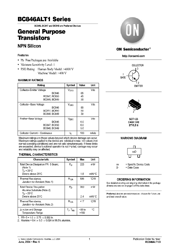 BC847A_494427.PDF Datasheet Download --- IC-ON-LINE
