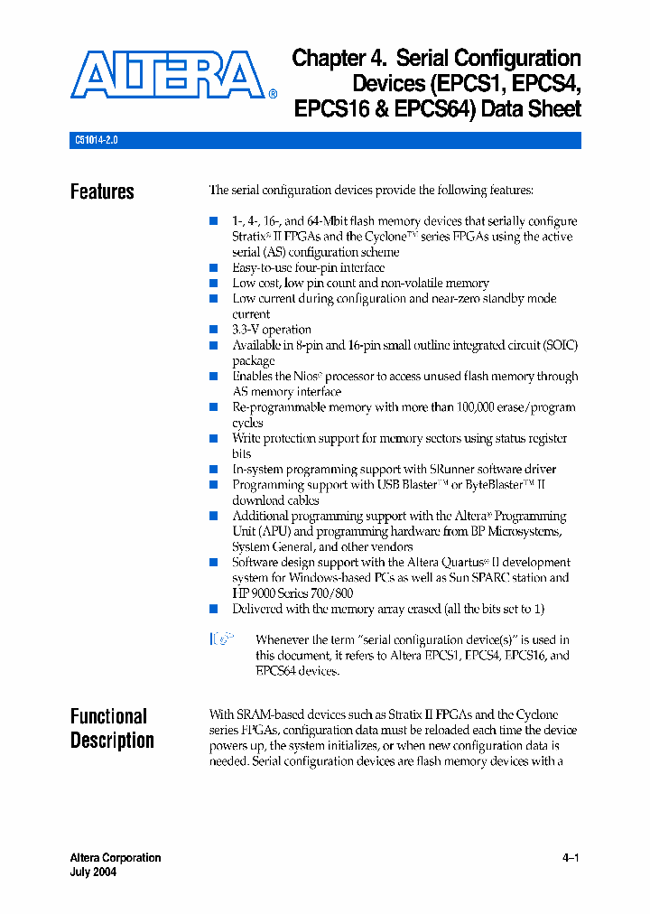 EPCS64_532256.PDF Datasheet Download --- IC-ON-LINE