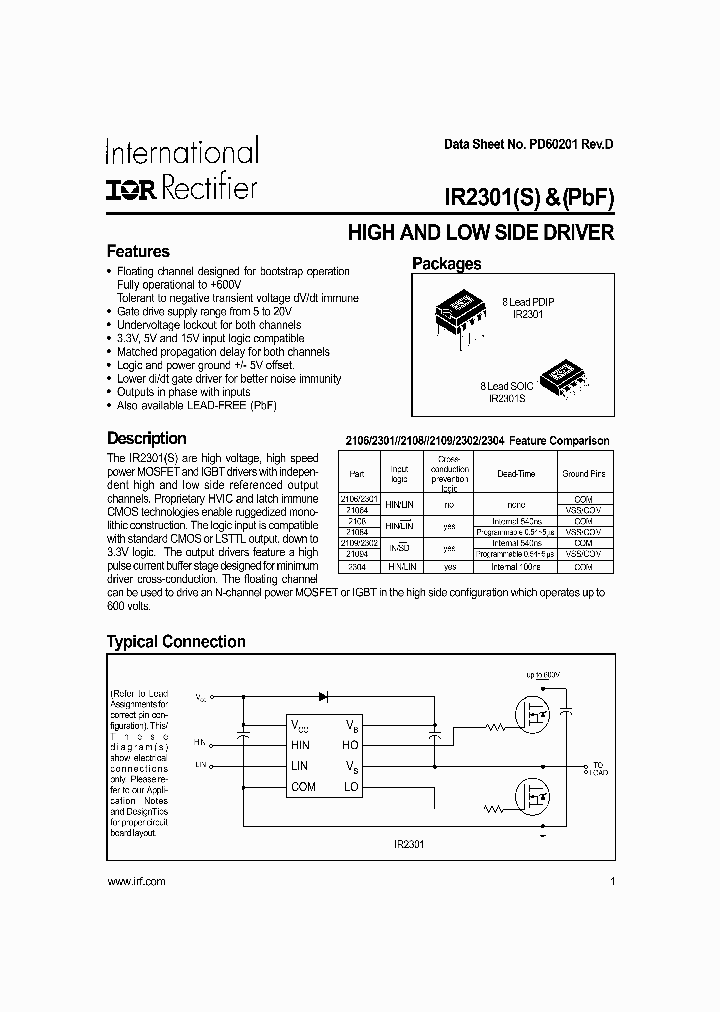 IR2304PBF_558585.PDF Datasheet Download --- IC-ON-LINE