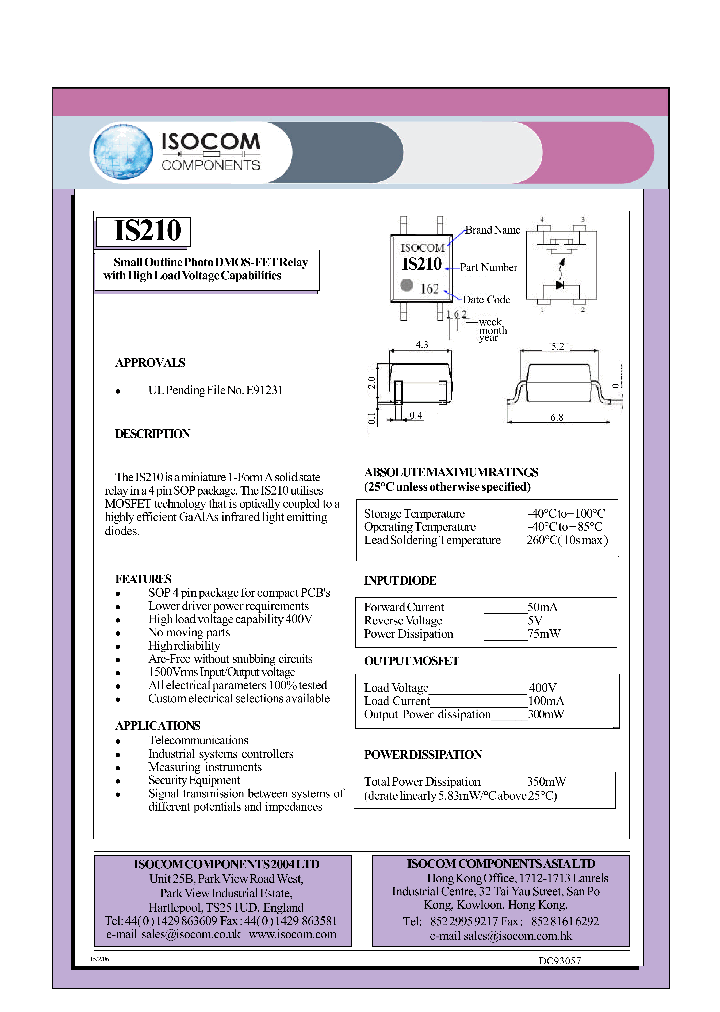 IS210_548135.PDF Datasheet Download --- IC-ON-LINE