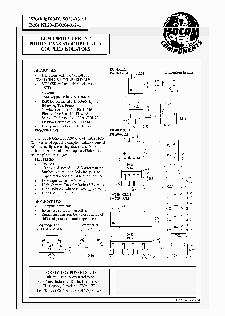 ISQ204-3_522235.PDF Datasheet Download --- IC-ON-LINE