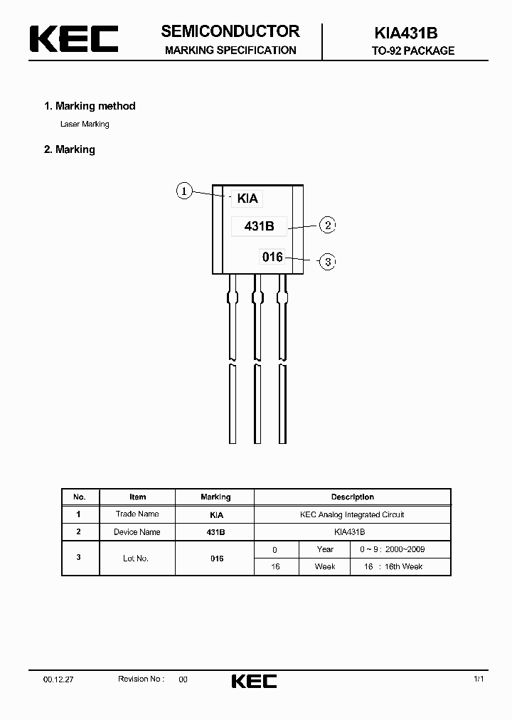 KIA431B_492210.PDF Datasheet Download --- IC-ON-LINE