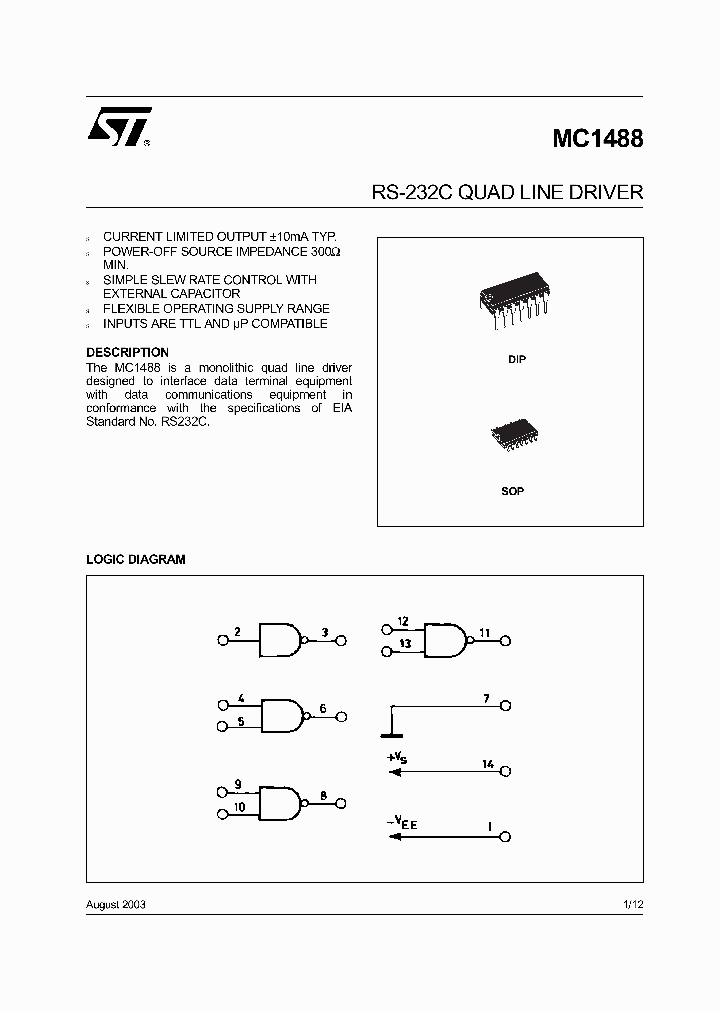 MC1488_523533.PDF Datasheet Download --- IC-ON-LINE