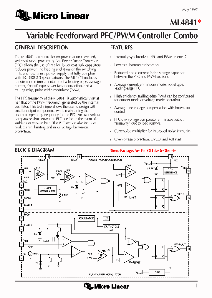 ML4841_496490.PDF Datasheet Download --- IC-ON-LINE