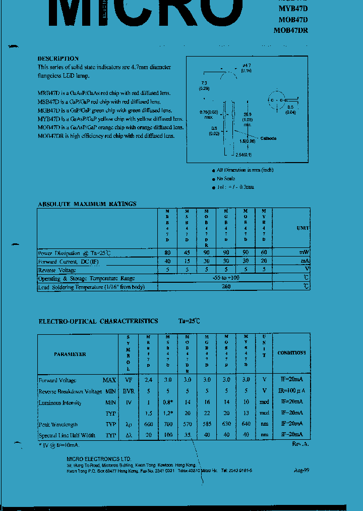 MSB47D_495701.PDF Datasheet Download --- IC-ON-LINE