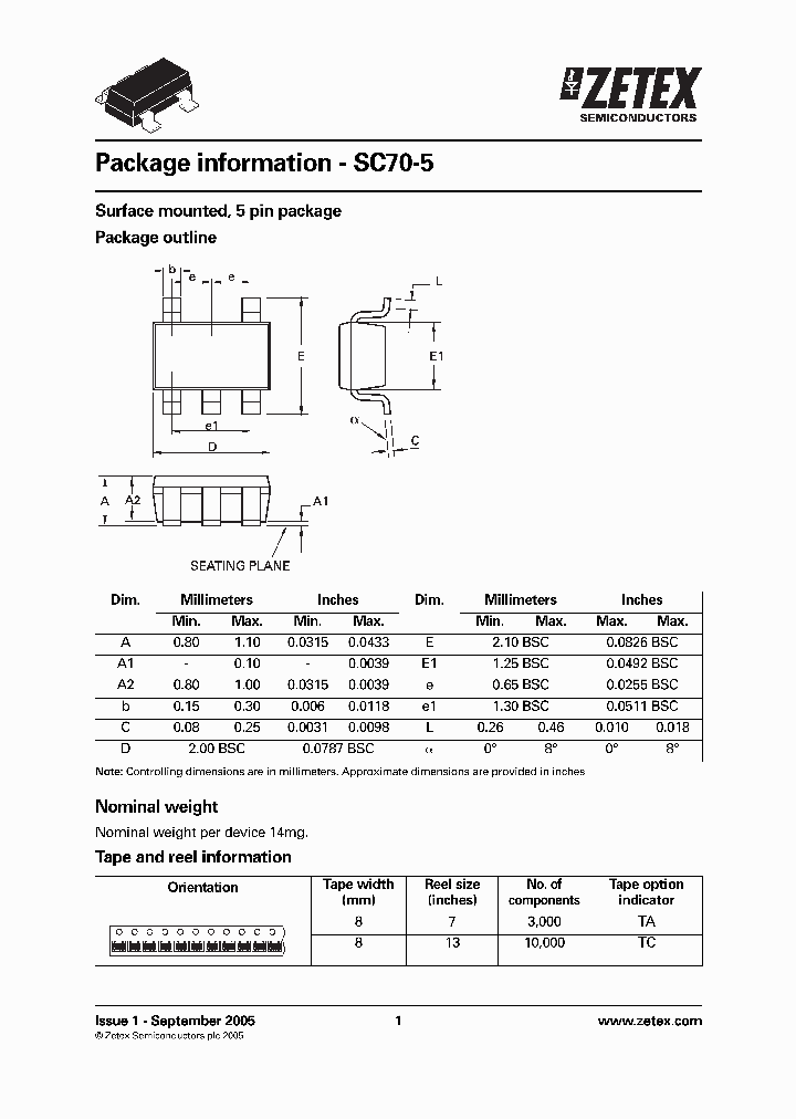 SC70-5_495412.PDF Datasheet Download --- IC-ON-LINE
