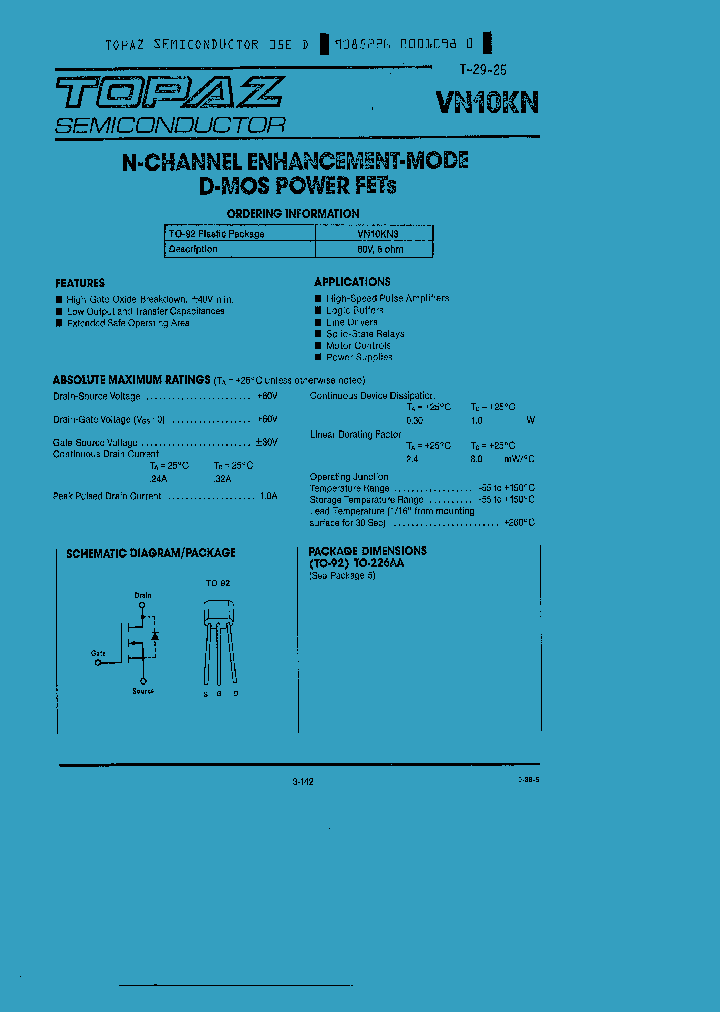 VN10KN3_529358.PDF Datasheet Download --- IC-ON-LINE