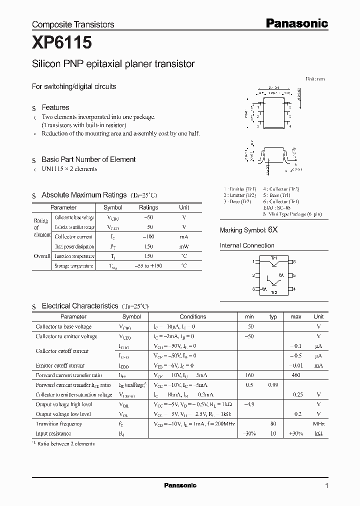 XP6115_544555.PDF Datasheet Download --- IC-ON-LINE