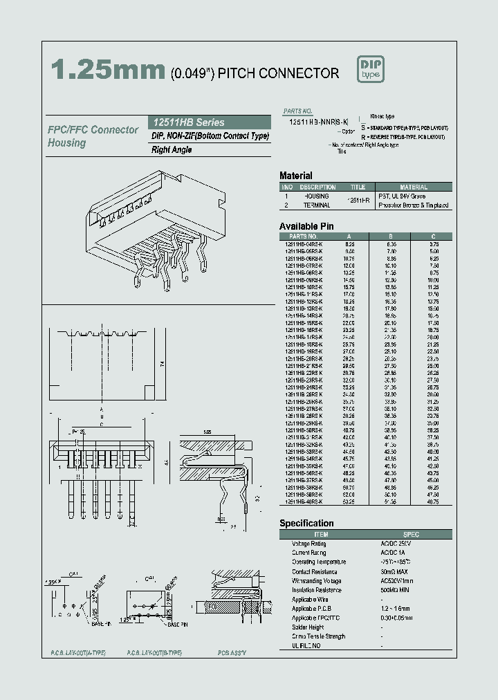 12511HB-08RS-K_640394.PDF Datasheet Download --- IC-ON-LINE