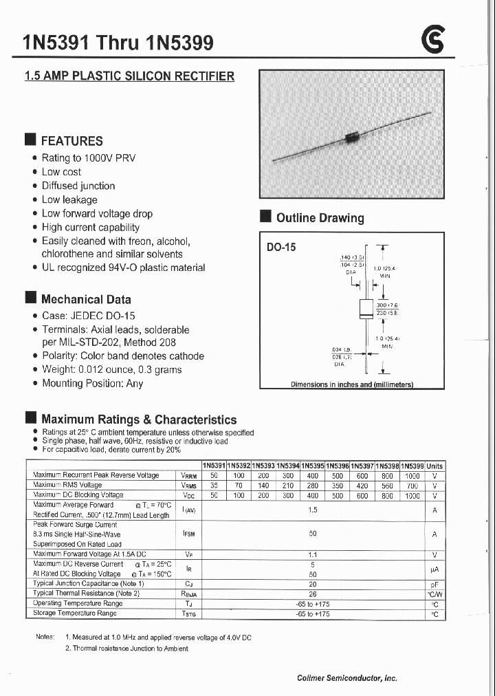 1N5393_584494.PDF Datasheet Download --- IC-ON-LINE