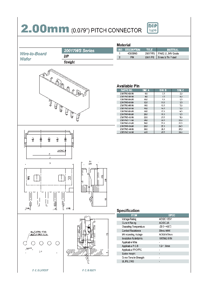 20017WS-07A00_645703.PDF Datasheet Download --- IC-ON-LINE