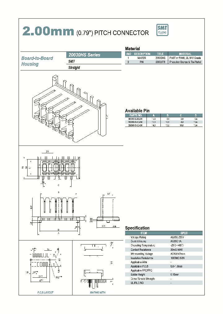 20030HS-08A00_642357.PDF Datasheet Download --- IC-ON-LINE